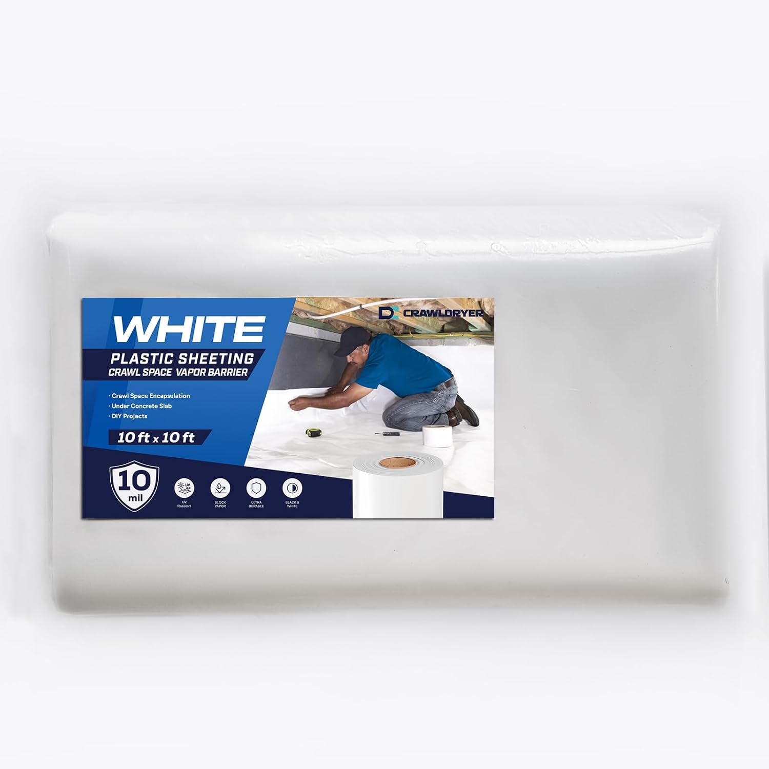10 Mil White Crawl Space Vapor Barrier – Crawldryer